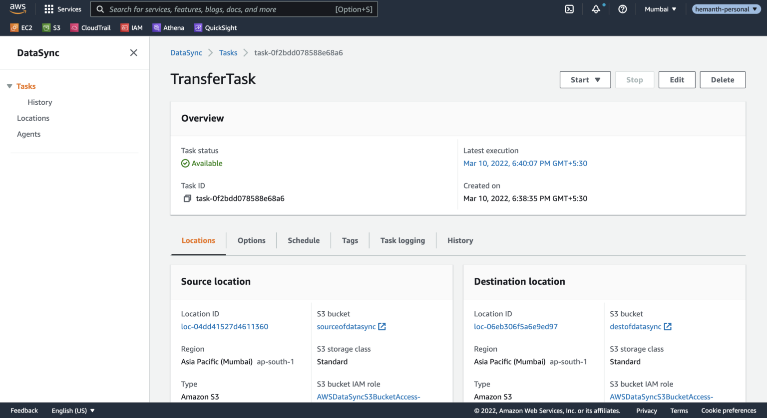 Copy files between buckets in S3 using AWS DataSync | DevelopersIO