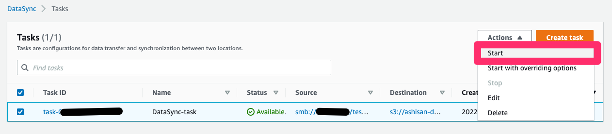 【DataSync】タスクの実行ステータスをEventBridge+SNSで通知してみた | DevelopersIO