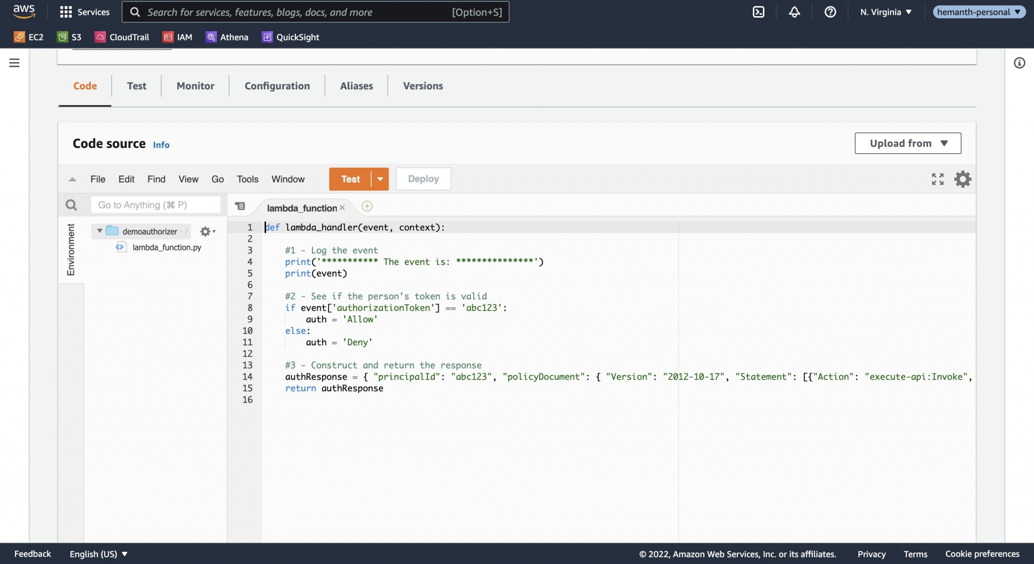 Securing API Gateway using Lambda Authorizer | DevelopersIO