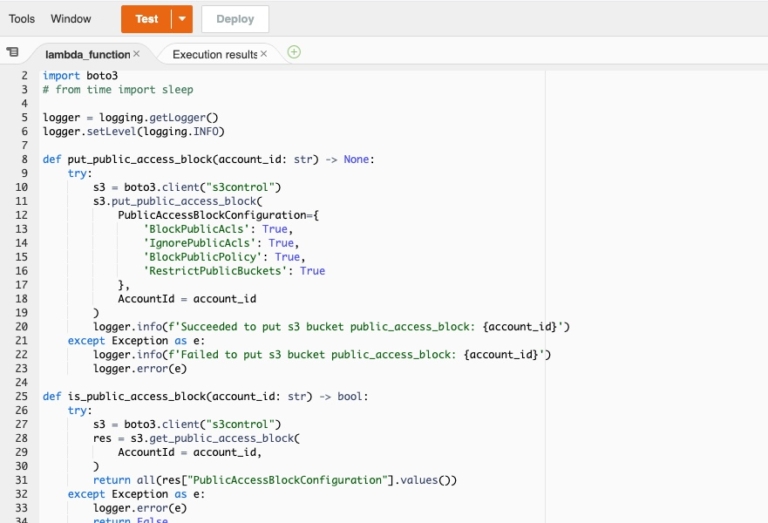 アカウントレベルのS3ブロックパブリックアクセスをLambda(Python3)から有効化する | DevelopersIO
