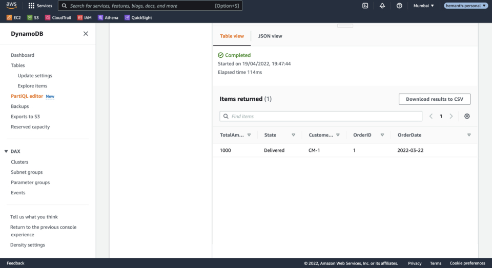 Performing Sql Queries On Dynamodb Table Using Partiql Developersio 
