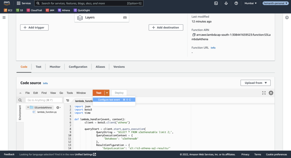 Querying AWS Athena using a Lambda Function | DevelopersIO
