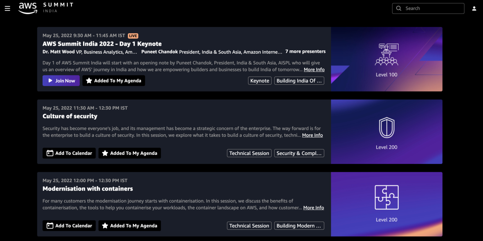 AWS Summit India: Agenda Day 1 | DevelopersIO