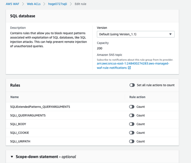 AWS WAF の SQLインジェクションルールステートメントに対して Sensitivity levels が設定出来るようになったので攻撃 ...