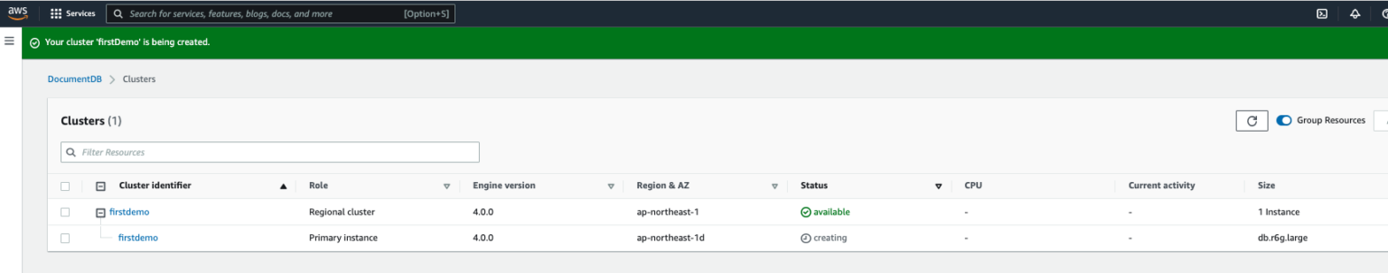 I created AWS DocumentDb and inserted queries | DevelopersIO