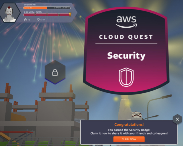 [AWS Skill Builder] AWS Cloud QuestのSecurityをやってみた | DevelopersIO