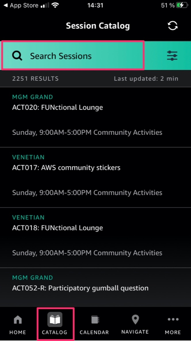 AWS re:Invent 2022 AWS Events アプリをインストールしました #reinvent | DevelopersIO