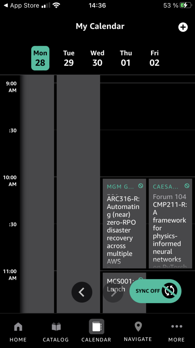 AWS re:Invent 2022 AWS Events アプリをインストールしました #reinvent | DevelopersIO