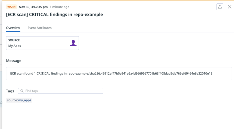 Amazon ECR イメージスキャンの結果をDatadog Eventへ通知する | DevelopersIO