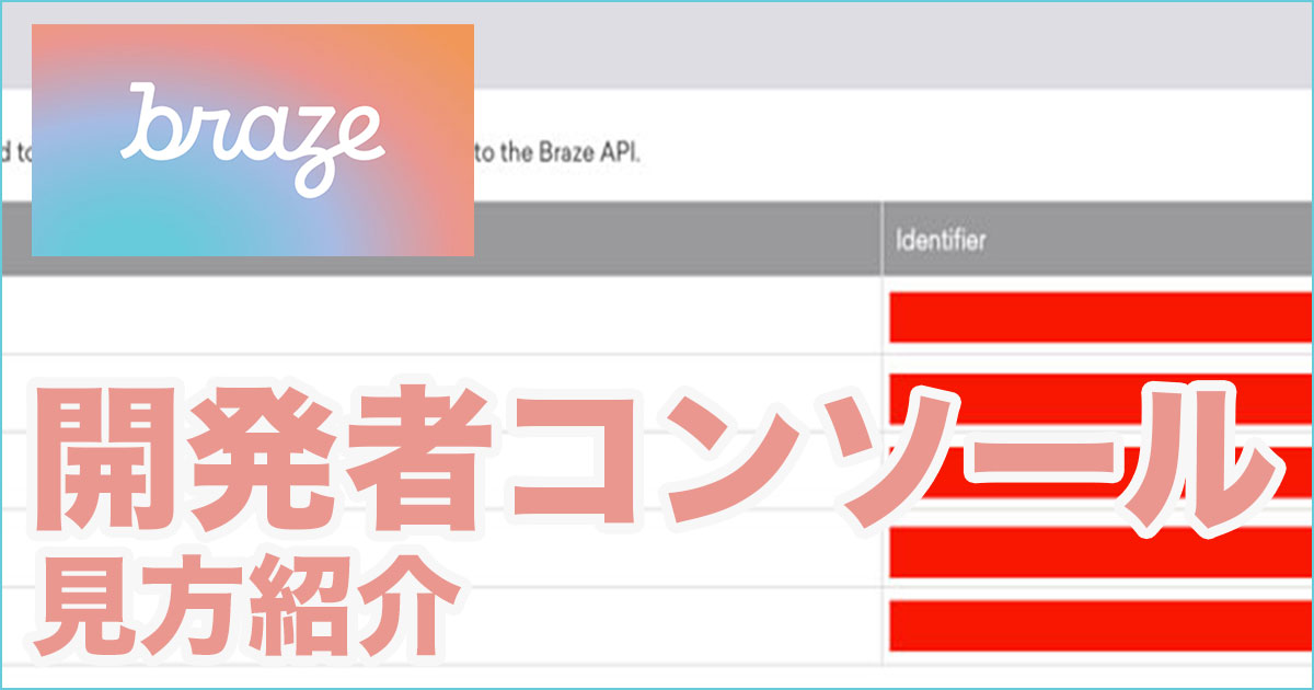 BrazeのAPI連携や検証で使う開発者コンソールの紹介！ | DevelopersIO