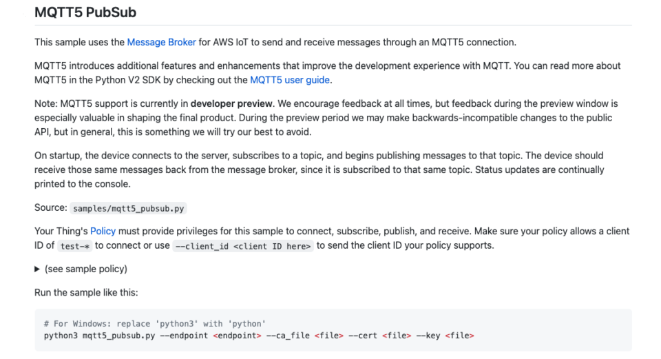 [AWS IoT Core] AWS IoT Device SDK v2 for Python でMQTT5 のサポートが始まりました (Developer Preview ...