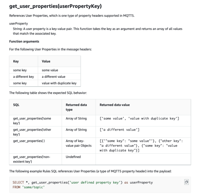 Aws Iot Core Mqtt V5 で追加されたユーザープロパティを ルール で取得して Lambda で使用してみました Developersio