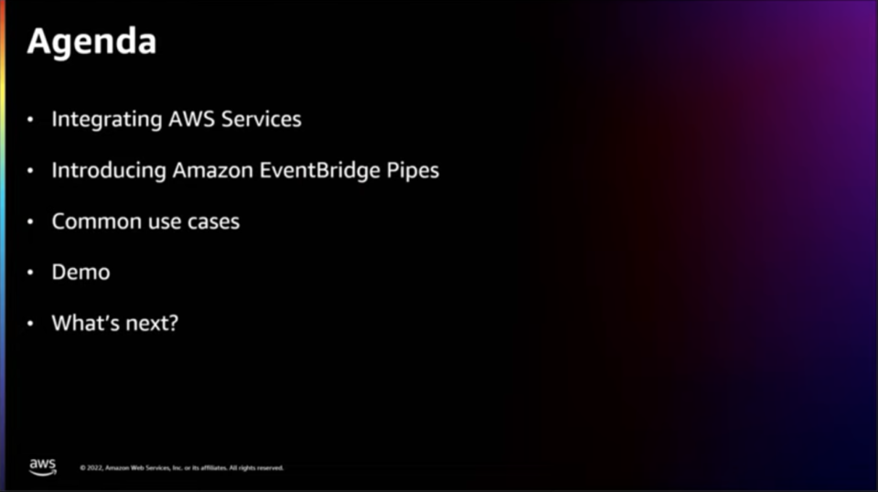 [レポート] Amazon EventBridge Pipes はイベント駆動型サービスを簡単に接続 #API206 #reinvent ...