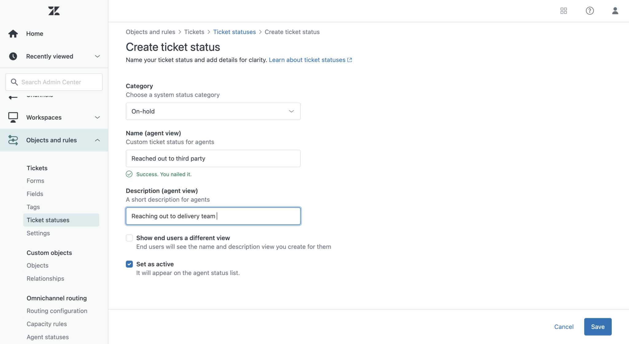 How to Create Additional New Status in Zendesk | DevelopersIO