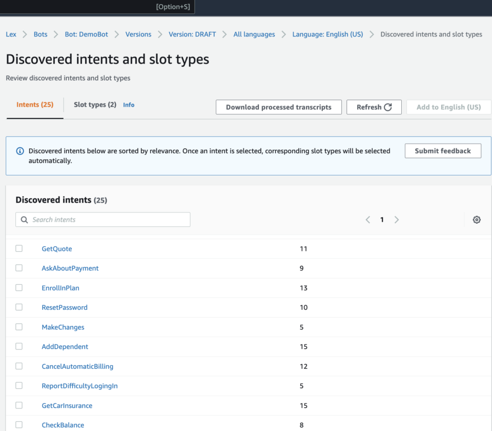I automated chatbot designer in Amazon Lex | DevelopersIO