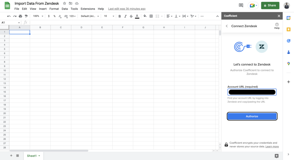 I tried Importing Data from Zendesk to Google Sheets using Coefficient | DevelopersIO