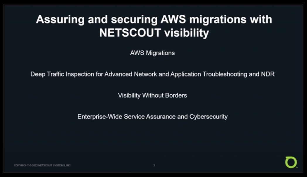 [レポート]NETSCOUT の可視性による AWS 移行の保証と保護 (sponsored by NETSCOUT) #PRT207 #reinvent | DevelopersIO