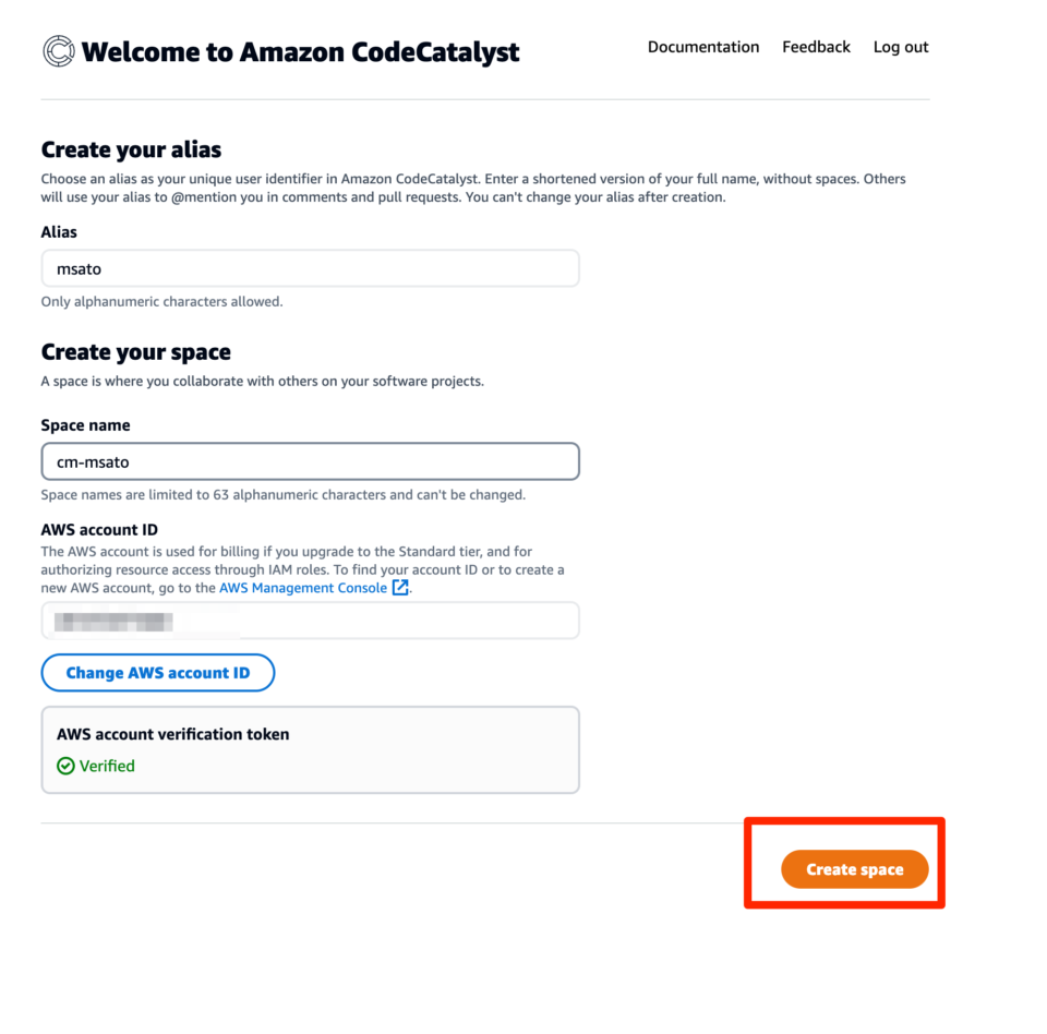 Amazon CodeCatalyst プロジェクトを作成してみる | DevelopersIO
