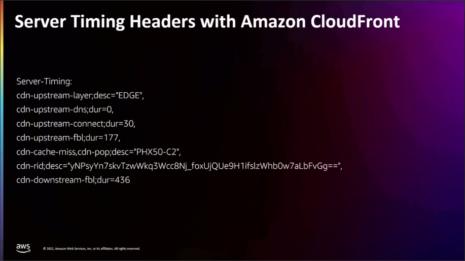 re:Invent 2022のセッション「Optimizing performance with CloudFront: Every millisecond matters」で ...