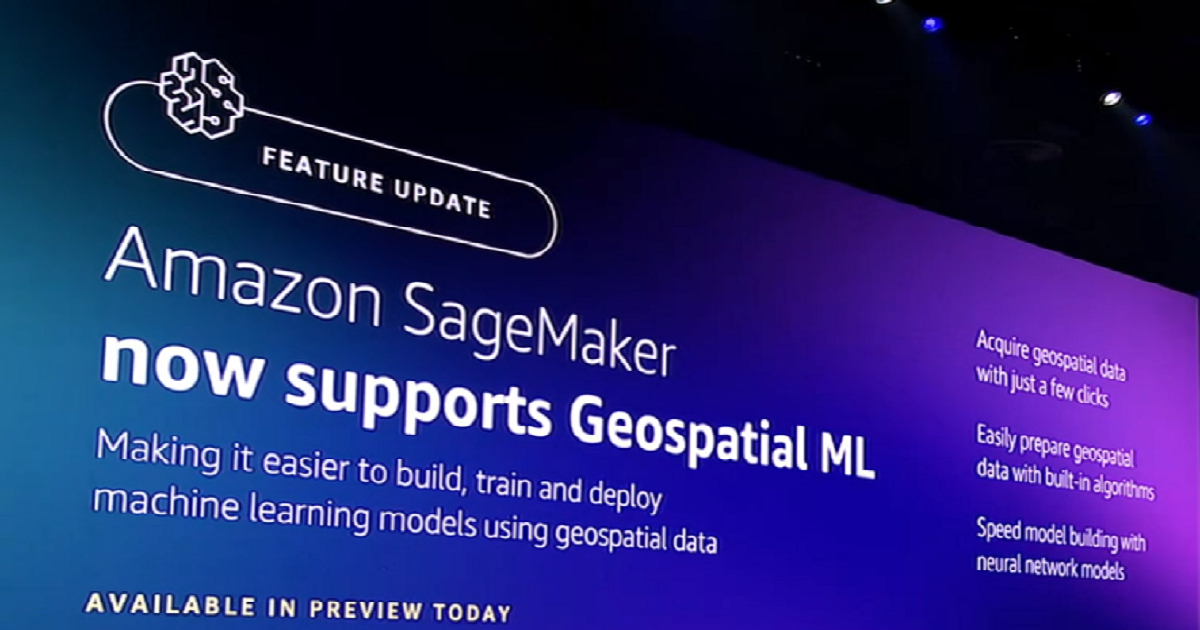 [速報] Amazon SageMakerでGeospatial ML（地理空間ML機能）がサポートされました！（プレビュー） #reinvent | DevelopersIO