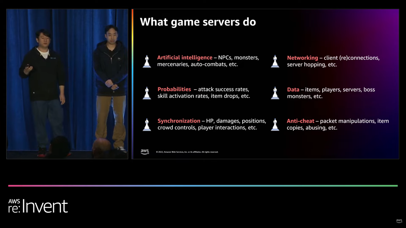 大規模MMORPGの設計方針やインフラを知る #reinvent | DevelopersIO
