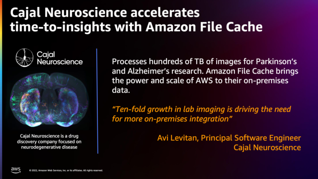 [レポート] Amazon File Cache でコンピューティング・ワークロードを高速化 #STG218 #reinvent ...