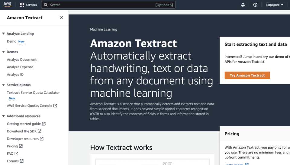 Classifying and Extracting Data using Amazon Textract | DevelopersIO