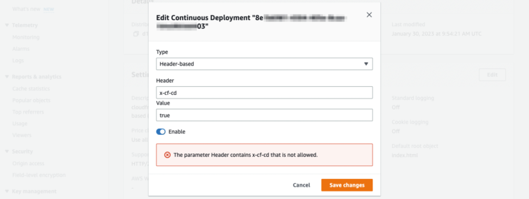 CloudFrontのContinuous DeploymentでHeader-basedな振り分けをするときは「aws-cf-cd-」ではじまるヘッダを使おう | DevelopersIO