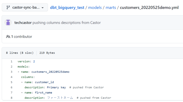 Castor上で定義したDescriptionをdbtに書き戻すことができる「Sync Back to dbt」機能を試してみた | DevelopersIO