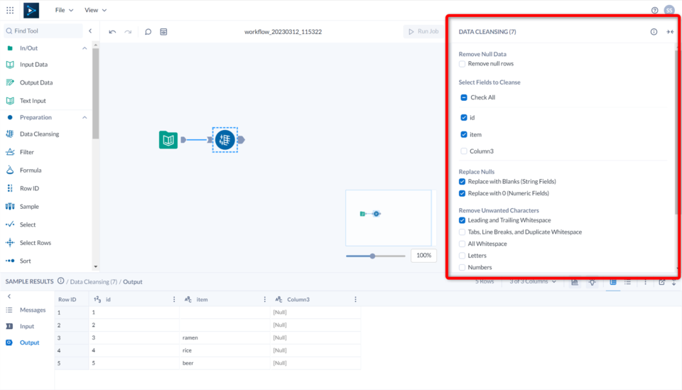 Alteryx Designer Cloudのツール紹介：Data Cleasingツール #Alteryx | DevelopersIO