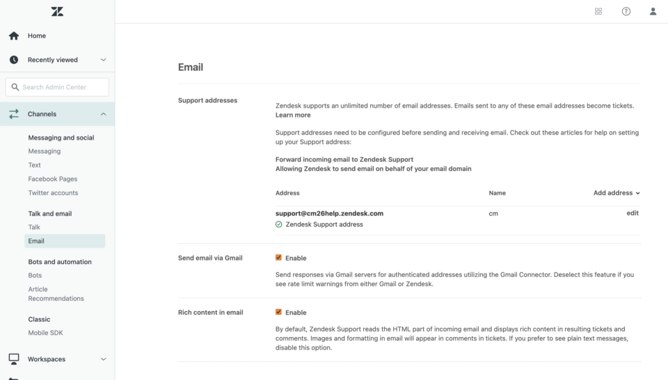 Automatic ticket creation In Zendesk support by your Email Address ...