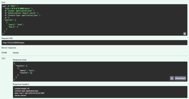 ChatGPT Retrieval PluginのAPIをローカルで動かしてみる | DevelopersIO