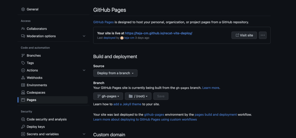 Deploying REACT+VITE website in Github Pages | DevelopersIO