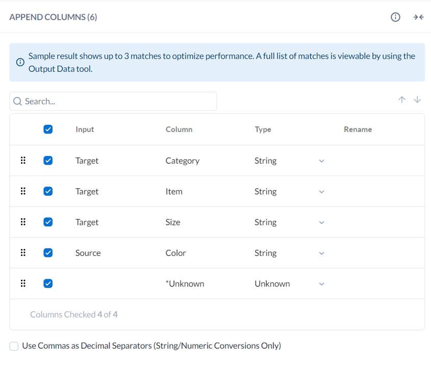 Alteryx Designer Cloud のツール紹介：Append Columuns ツール #Alteryx | DevelopersIO