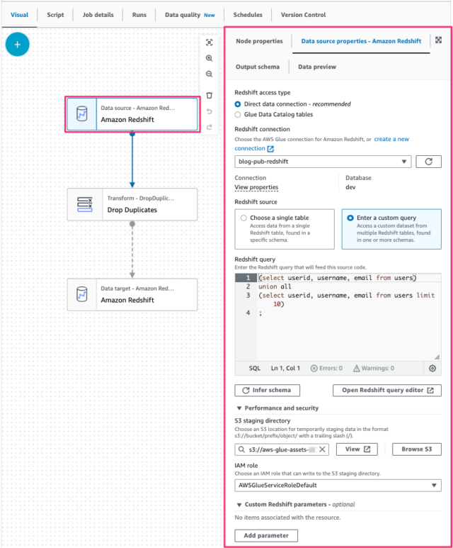 [新機能] AWS Glue Visual ETL がネイティブ Amazon Redshift 機能をサポートしたので試してみました ...
