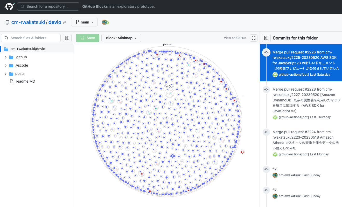 GitHub のインターフェースを拡張できる「GitHub Blocks」が Technical Preview となっていました ...