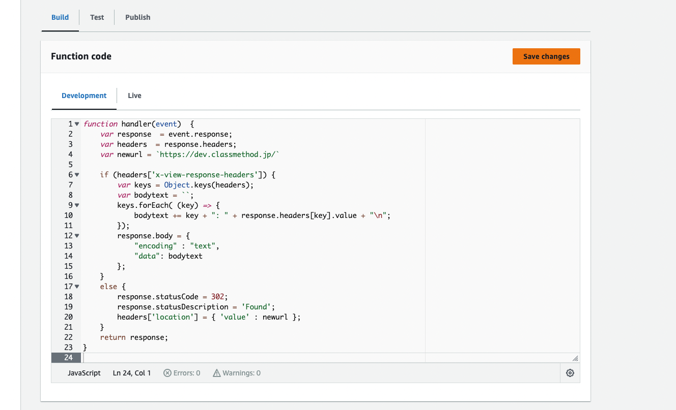 [update] CloudFront FunctionsでViewer ResponseのHTTPステータスコードとレスポンスbodyが変更できるようになっていました！ | DevelopersIO