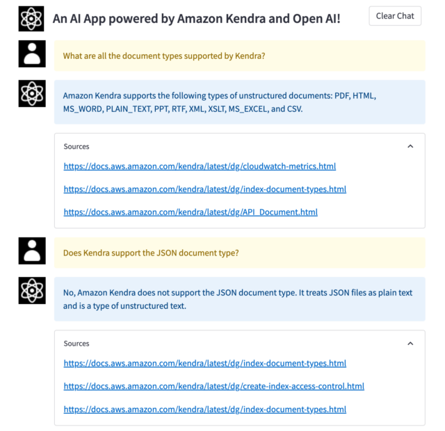 Amazon Kendra と OpenAI により最新の AWS ユーザーガイドに基づいて回答するチャットアプリケーションのサンプルを試してみた | DevelopersIO