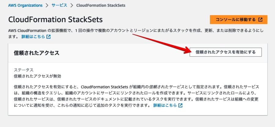 [アップデート] AWS CloudFormation StackSets にてAWS Organizations 統合のための「信頼されたアクセス有効/無効化」が API で可能に ...