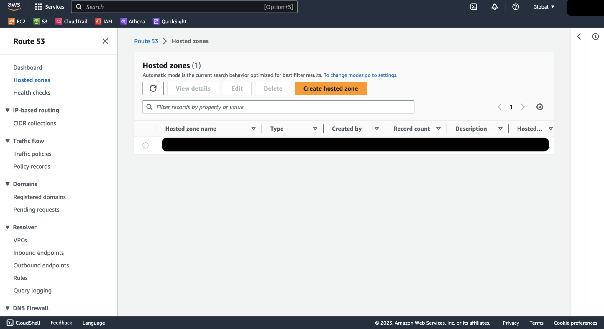 I Registered a domain through Route 53 and routed traffic from it to Cloudfront distribution ...