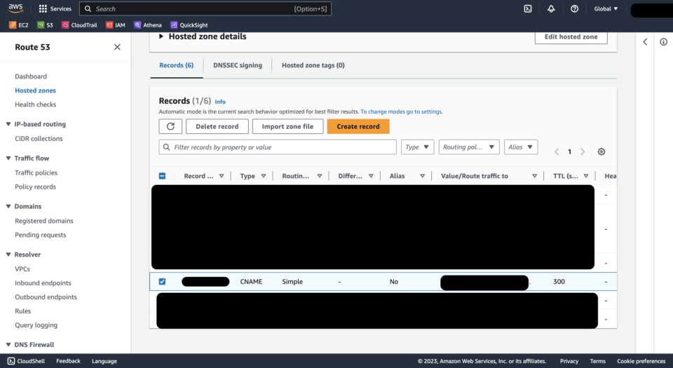 I Registered a domain through Route 53 and routed traffic from it to Cloudfront distribution ...