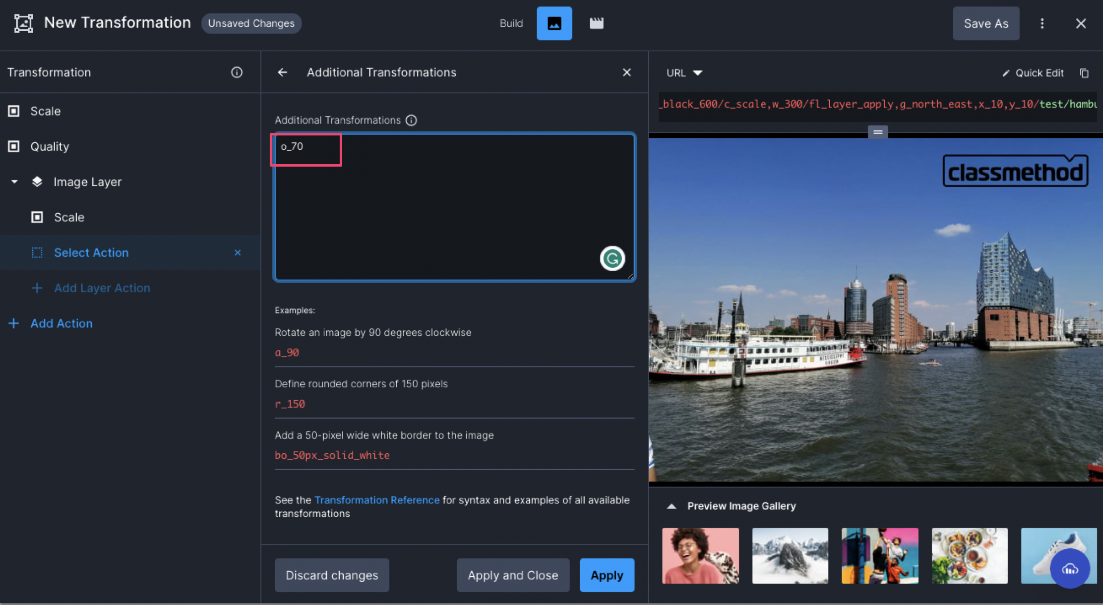 Cloudinary の新しい変換生成ツール Transformation Builder が利用可能になりました Developersio