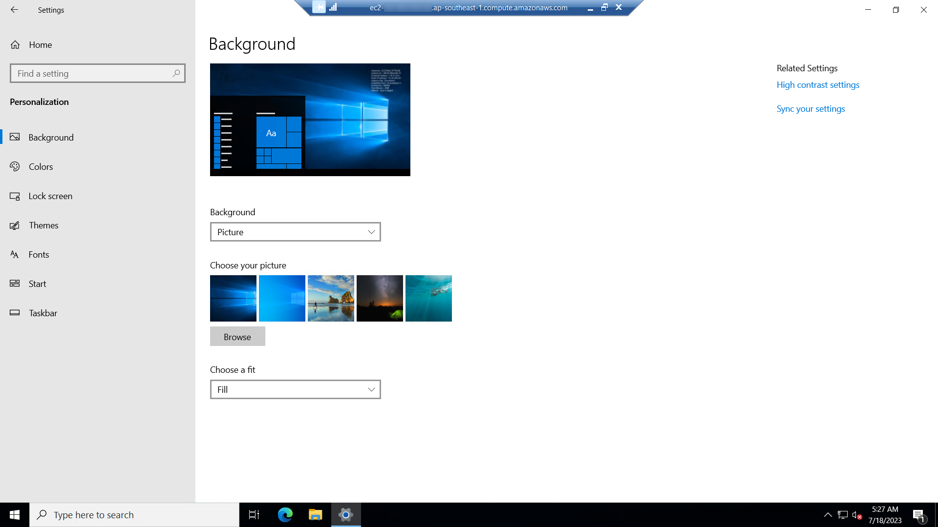 วิธีการเปลี่ยนภาพพื้นหลังของ EC2 Windows Server แบบถาวร | DevelopersIO